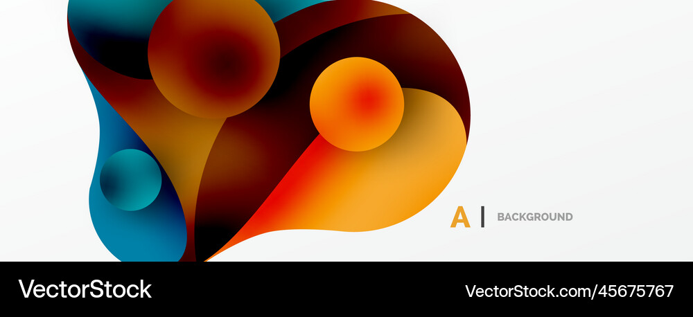 Geometric round shapes and circles abstract Vector Image