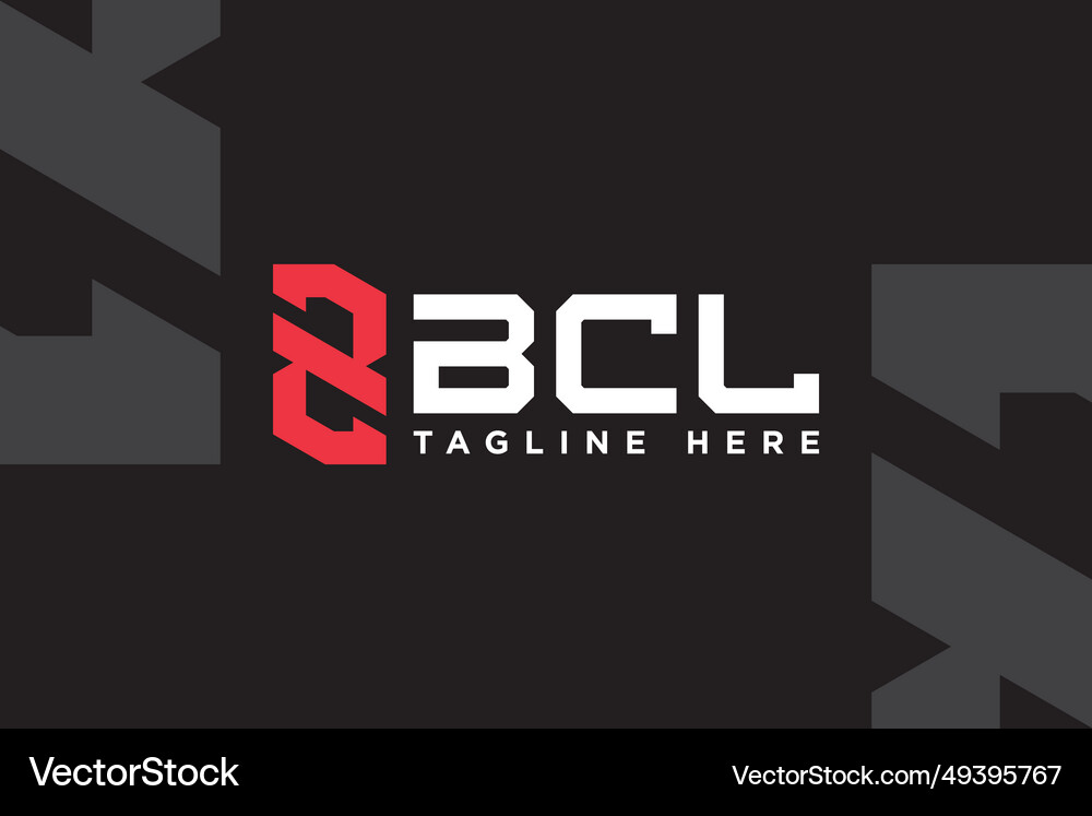 Letter b and c l modern logo design Royalty Free Vector