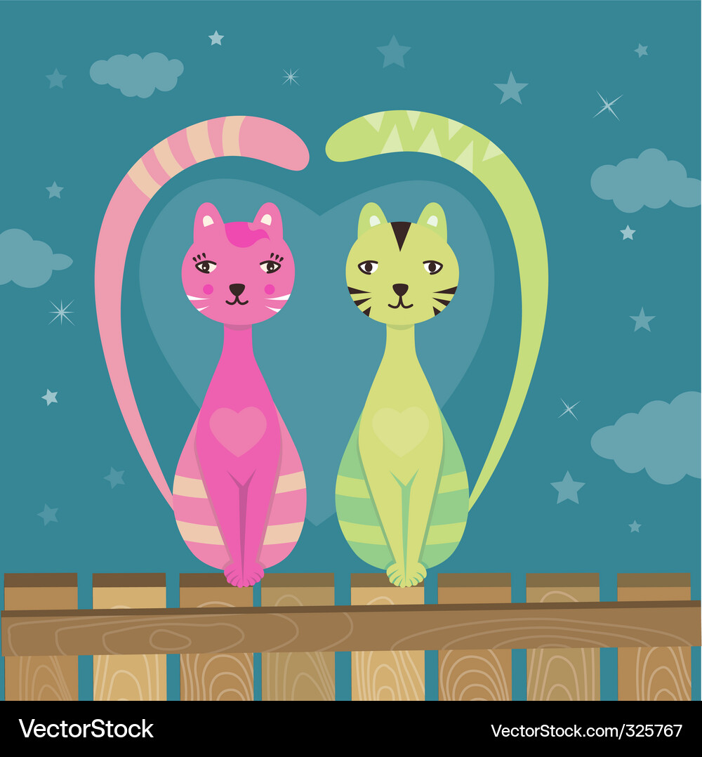 Love cats Royalty Free Vector Image - VectorStock