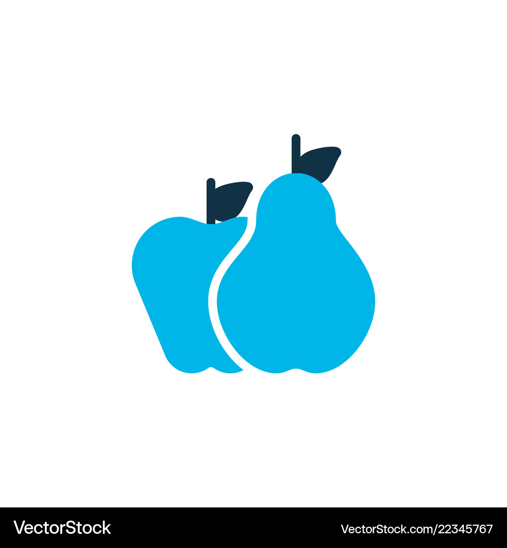 Pear with apple icon colored symbol premium Vector Image