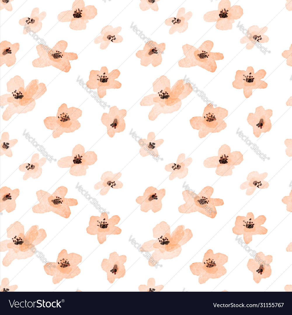 Pink watercolor flower seamless pattern Royalty Free Vector Pink watercolor flower seamless pattern Royalty Free Vector
