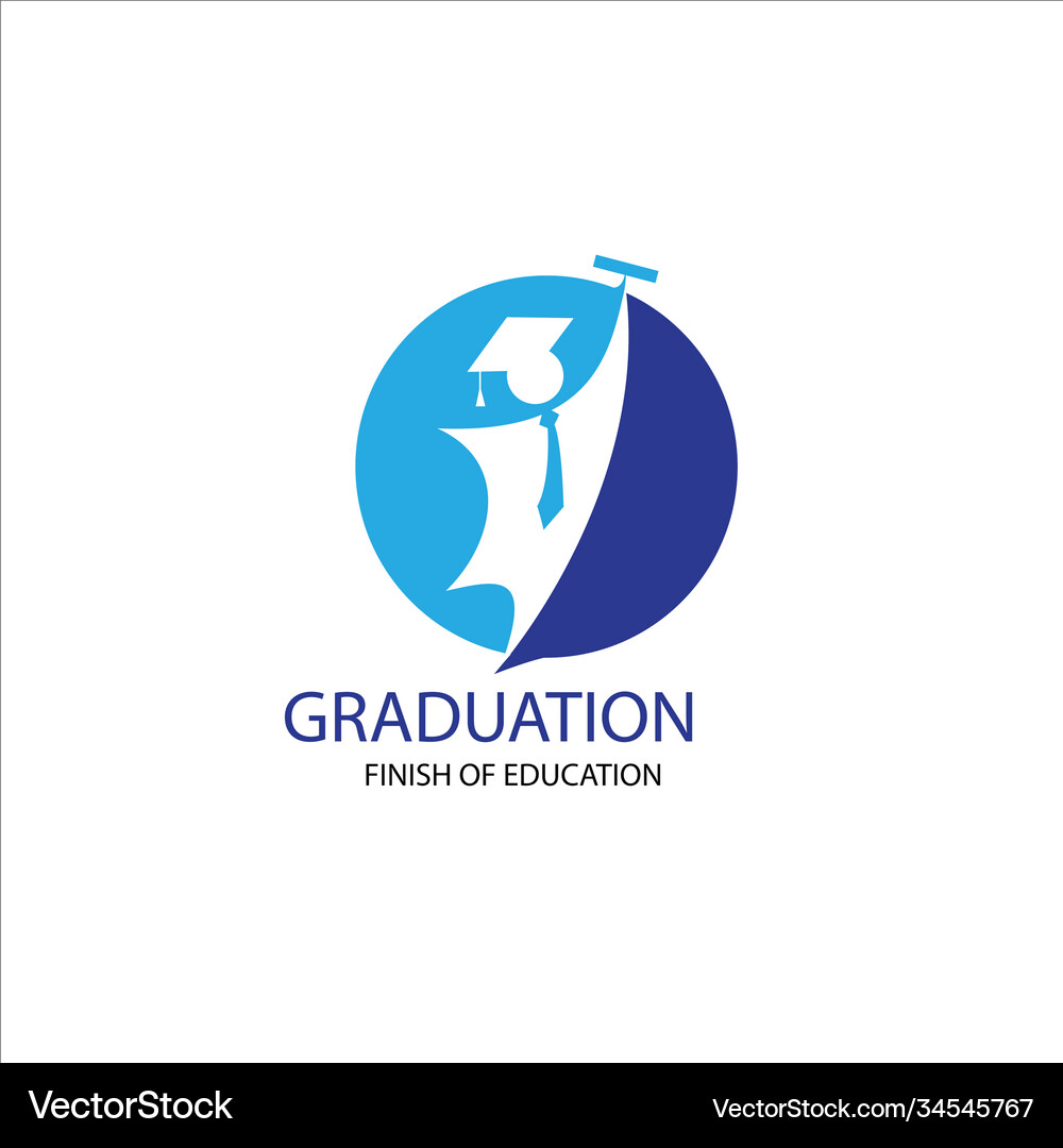 Star graduation logo designs modern for education Vector Image