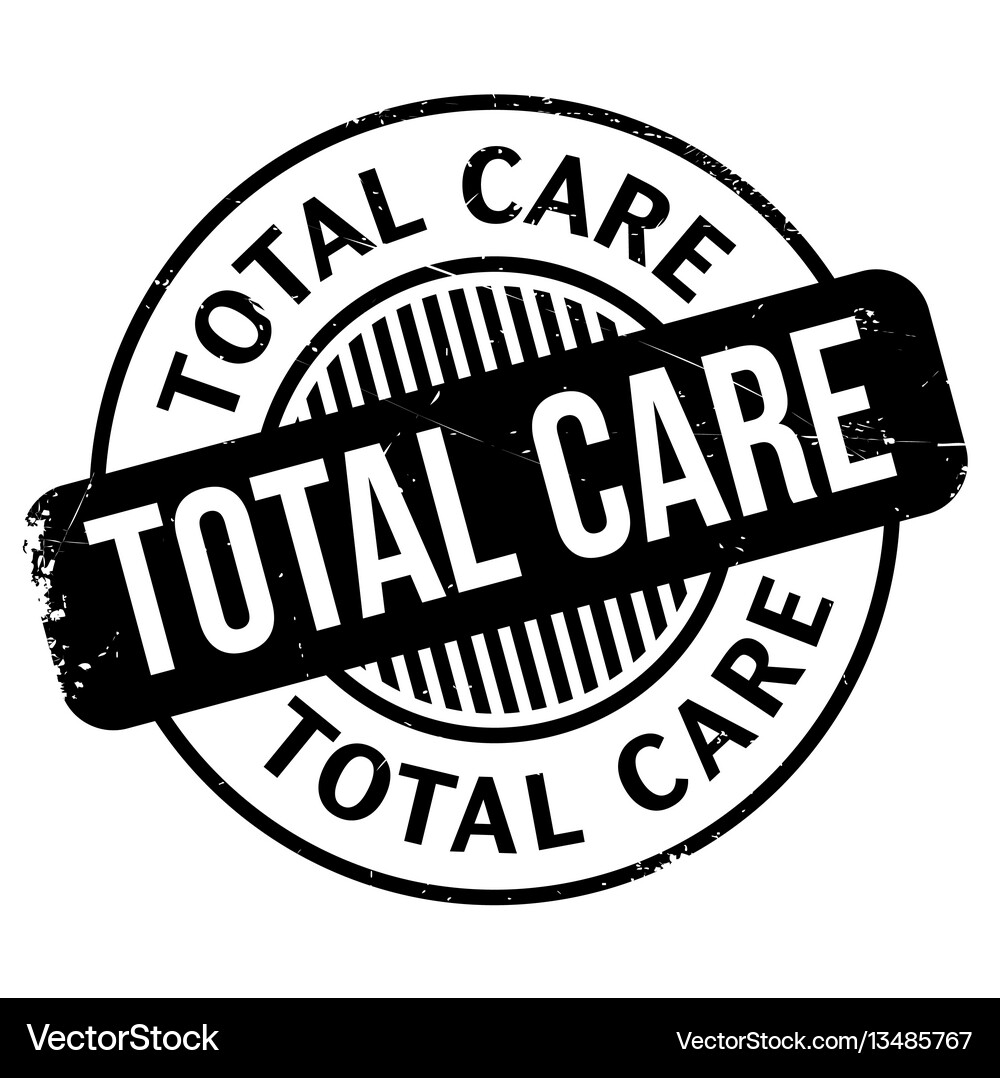 Total care rubber stamp Royalty Free Vector Image