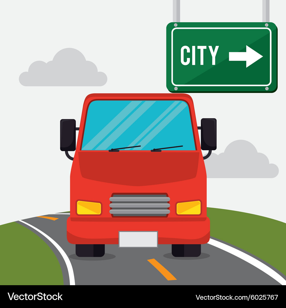 Transport traffic and vehicles design Royalty Free Vector