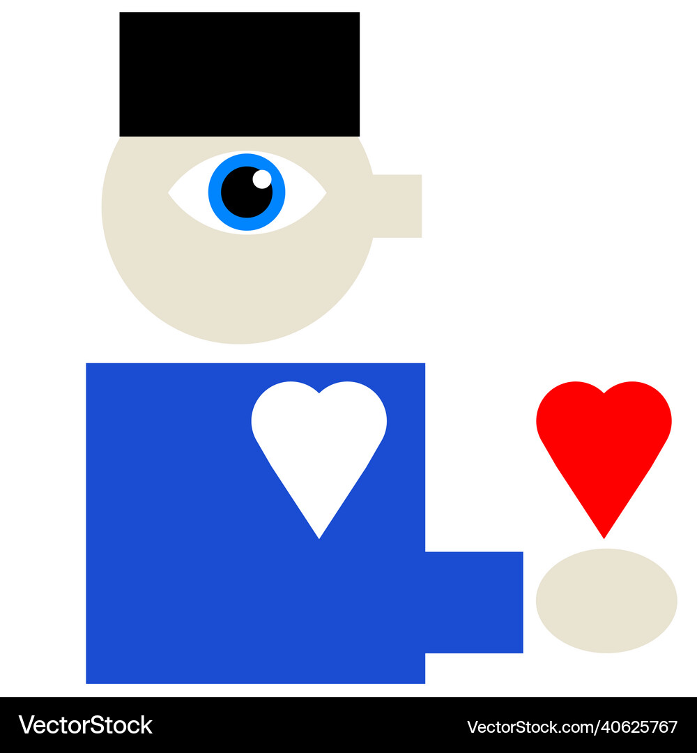 Unselfish person sign Royalty Free Vector Image