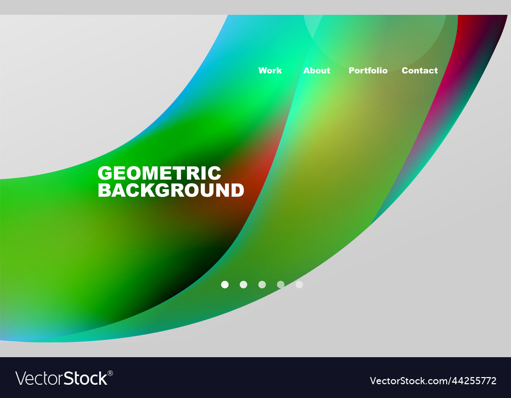 Abstract liquid background for your landing page Vector Image