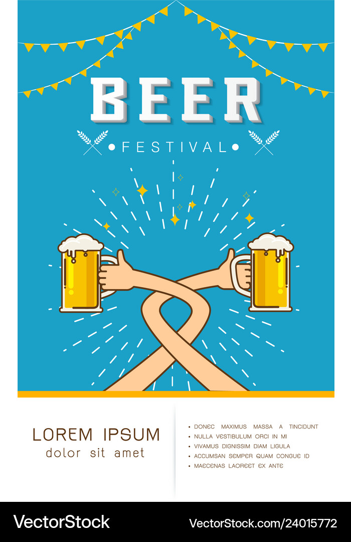 Beer festival poster Royalty Free Vector Image