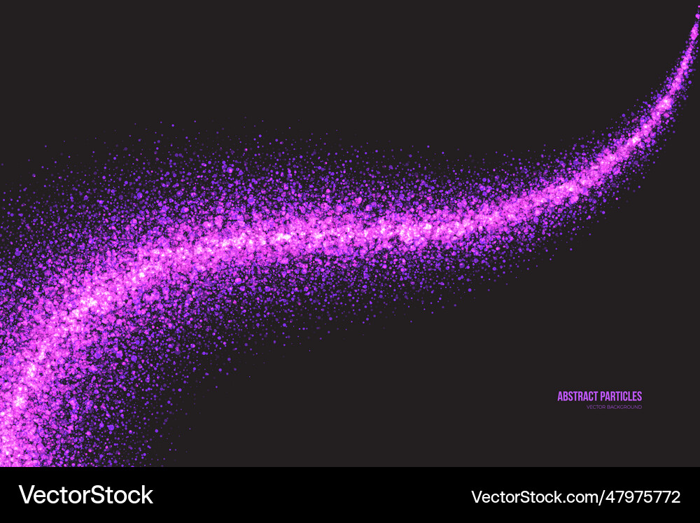 Bright shimmer violet glowing dispersed particles Vector Image