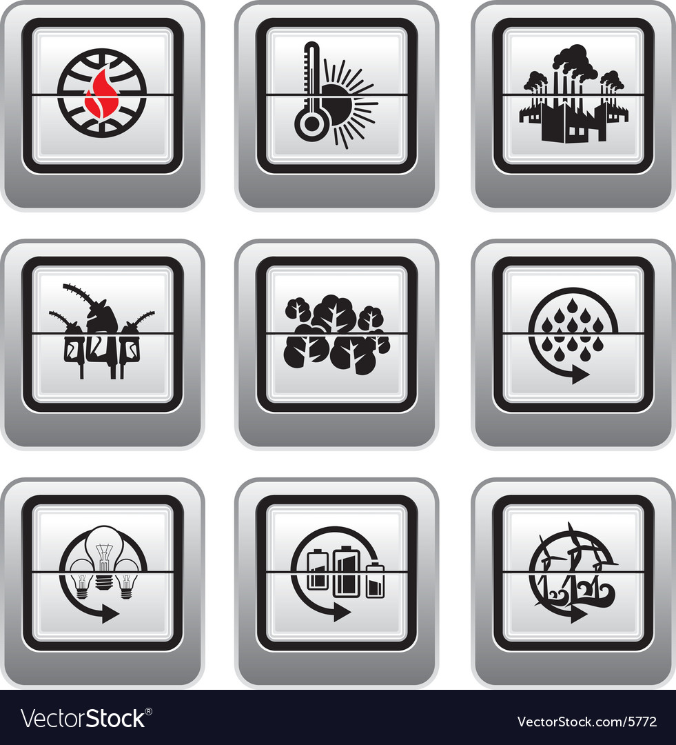 Global warming flip clock Royalty Free Vector Image