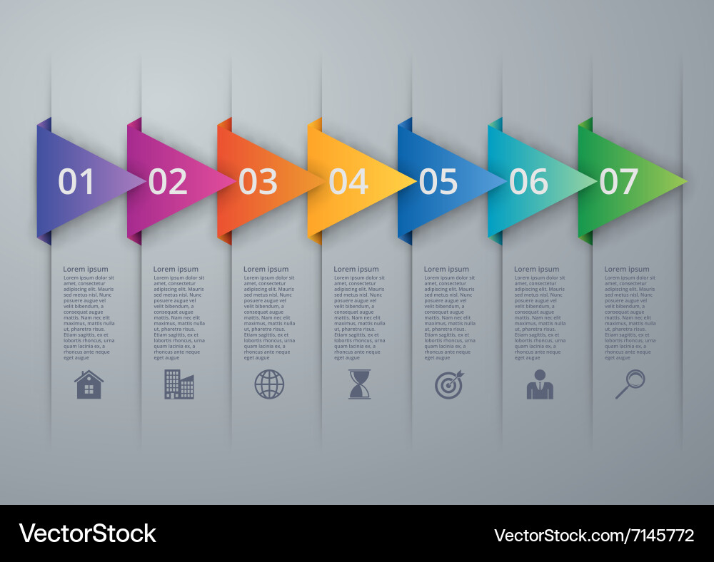 Infographics Seven Options Royalty Free Vector Image