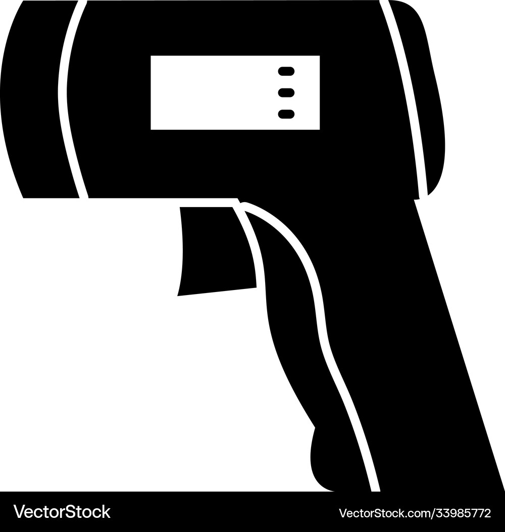 Infrared thermometer icon silhouette style Vector Image