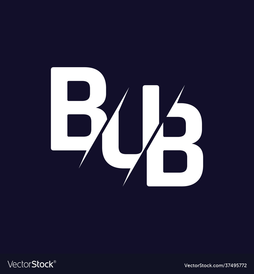 Monogram letters initial logo design bub Vector Image
