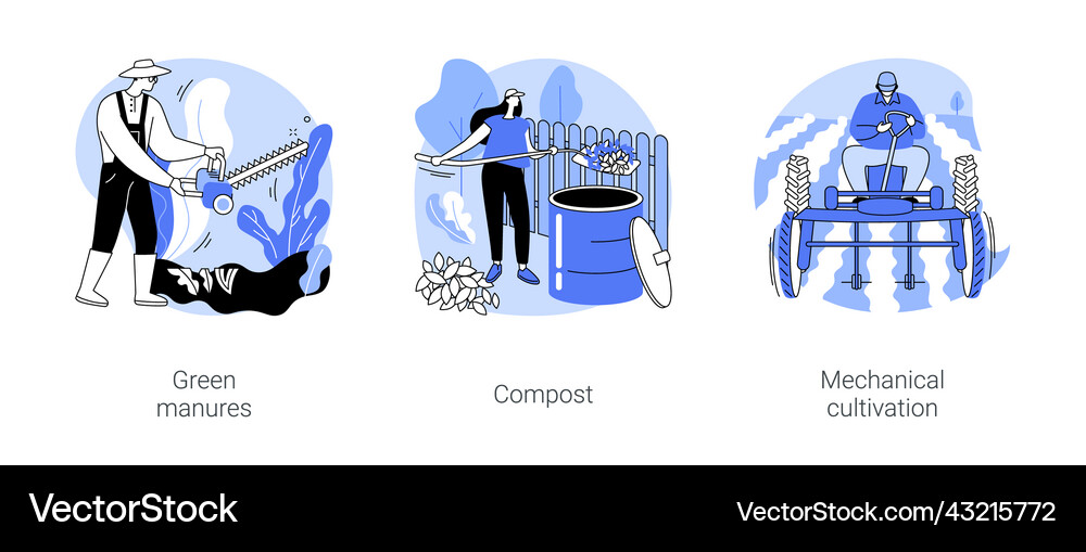Organic farming methods isolated cartoon Vector Image