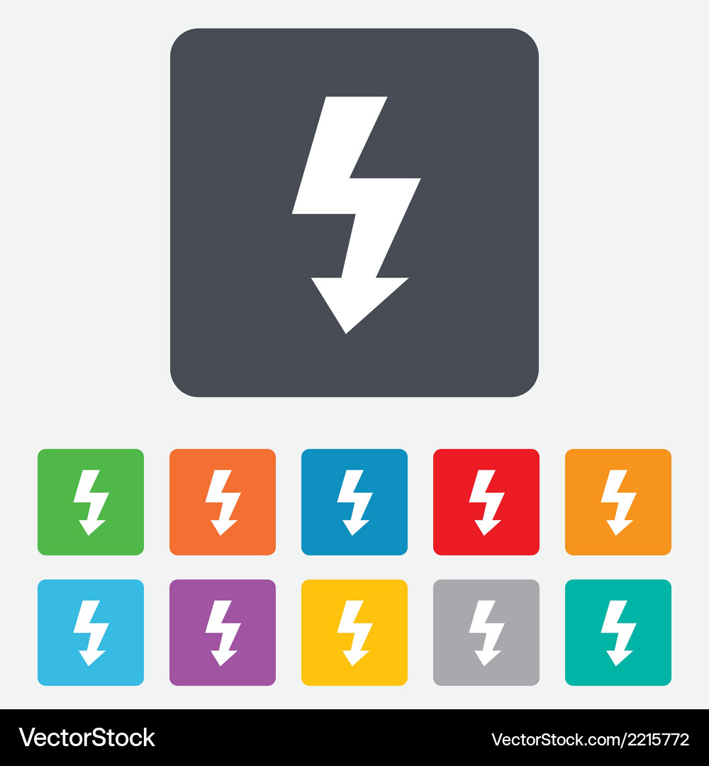 Photo flash sign icon lightning symbol Royalty Free Vector