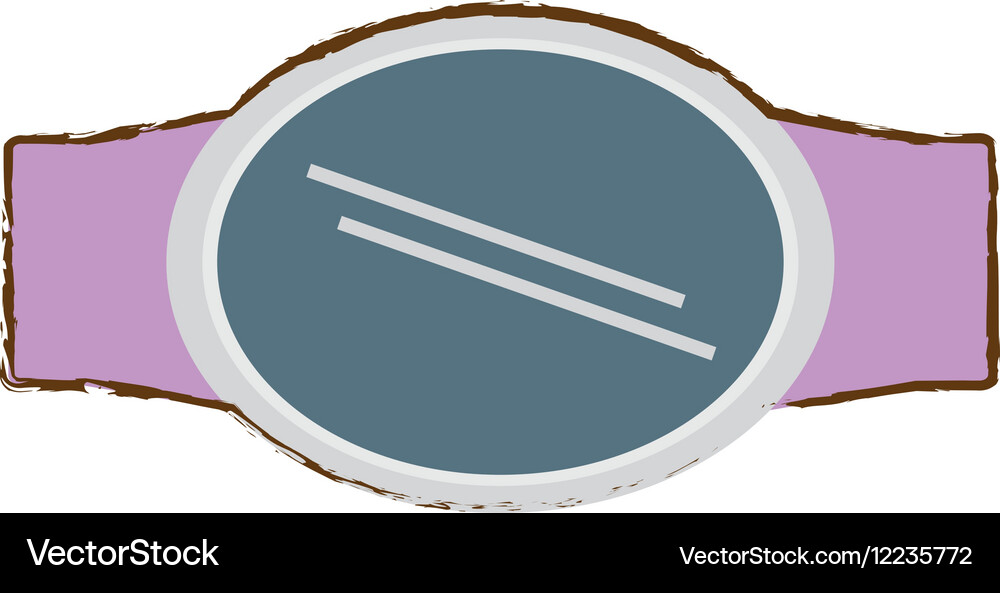 Pink steel digital smart watch screen Royalty Free Vector