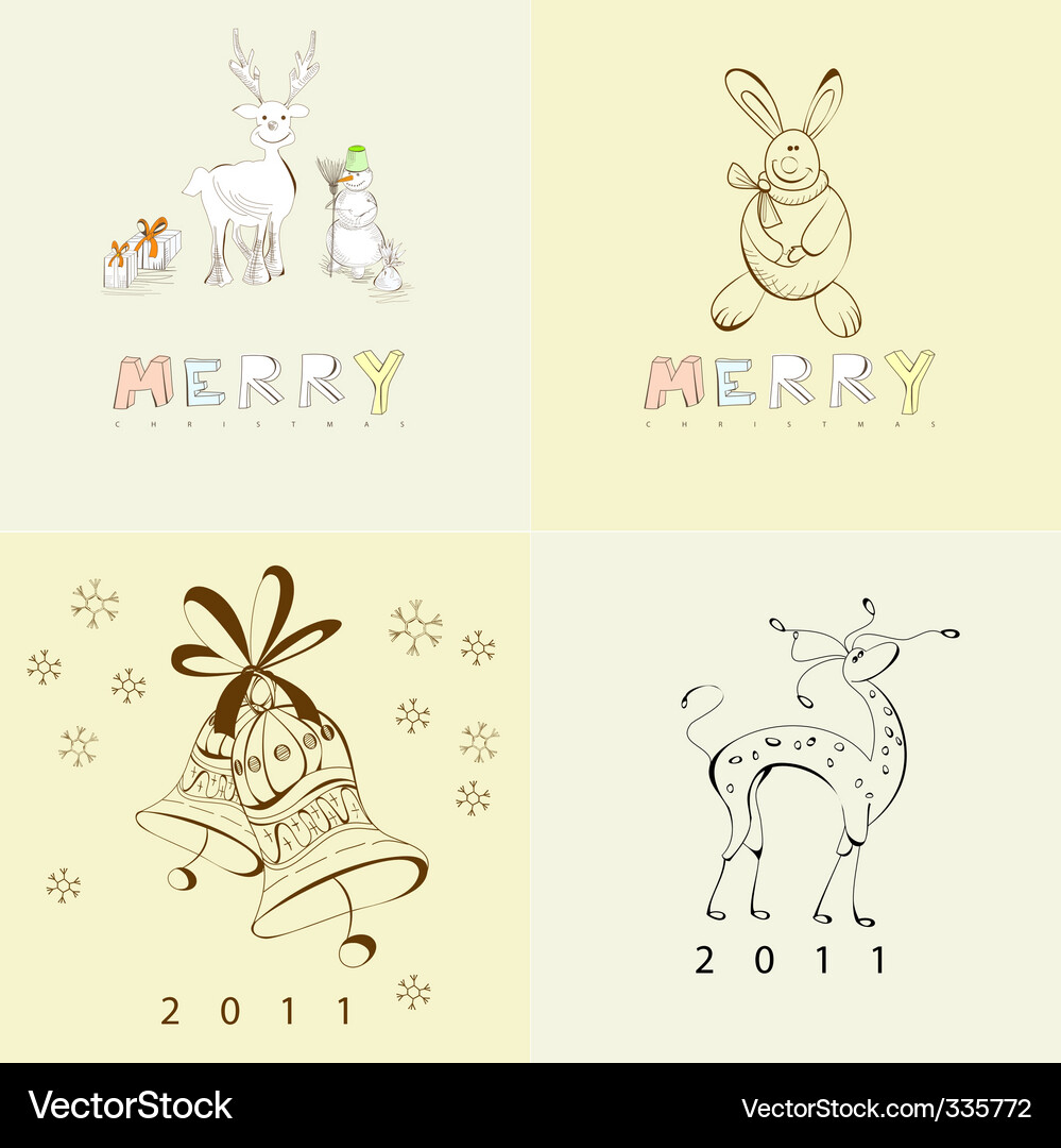 Set of greeting card Royalty Free Vector Image