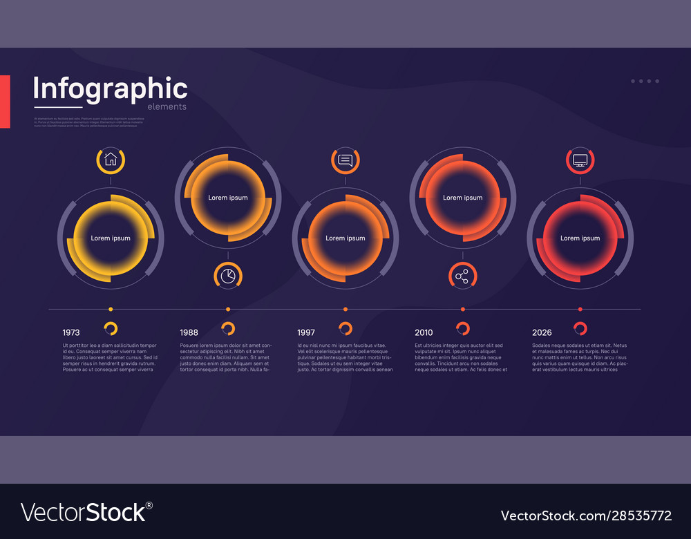Stylish colorful timeline infographic Royalty Free Vector Stylish colorful timeline infographic Royalty Free Vector