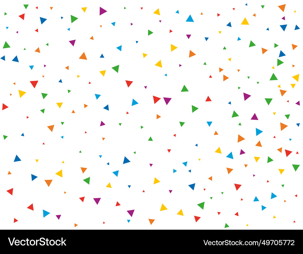 Wedding triangular confetti light rainbow glitter Vector Image