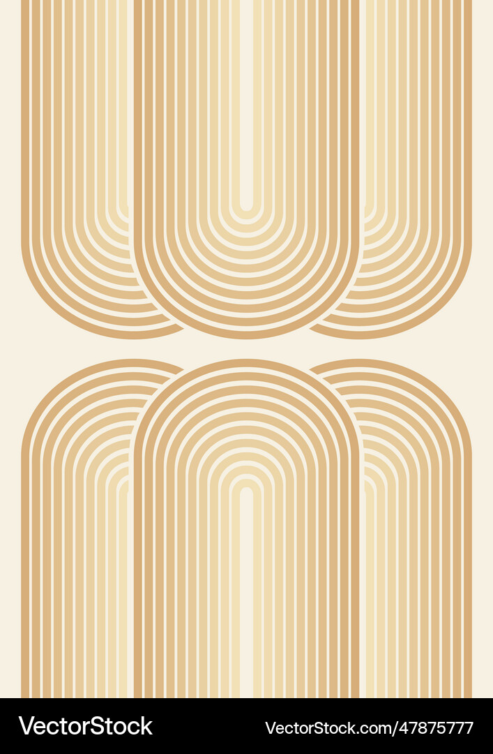 Aesthetic arch poster in minimalistic Royalty Free Vector