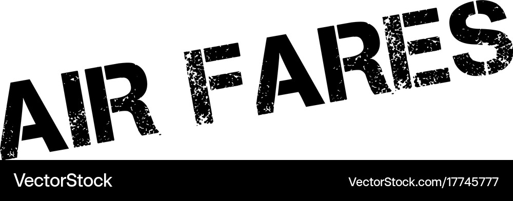 Air fares rubber stamp Royalty Free Vector Image