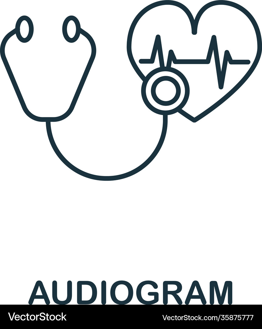 Audiogram icon from health check collection Vector Image