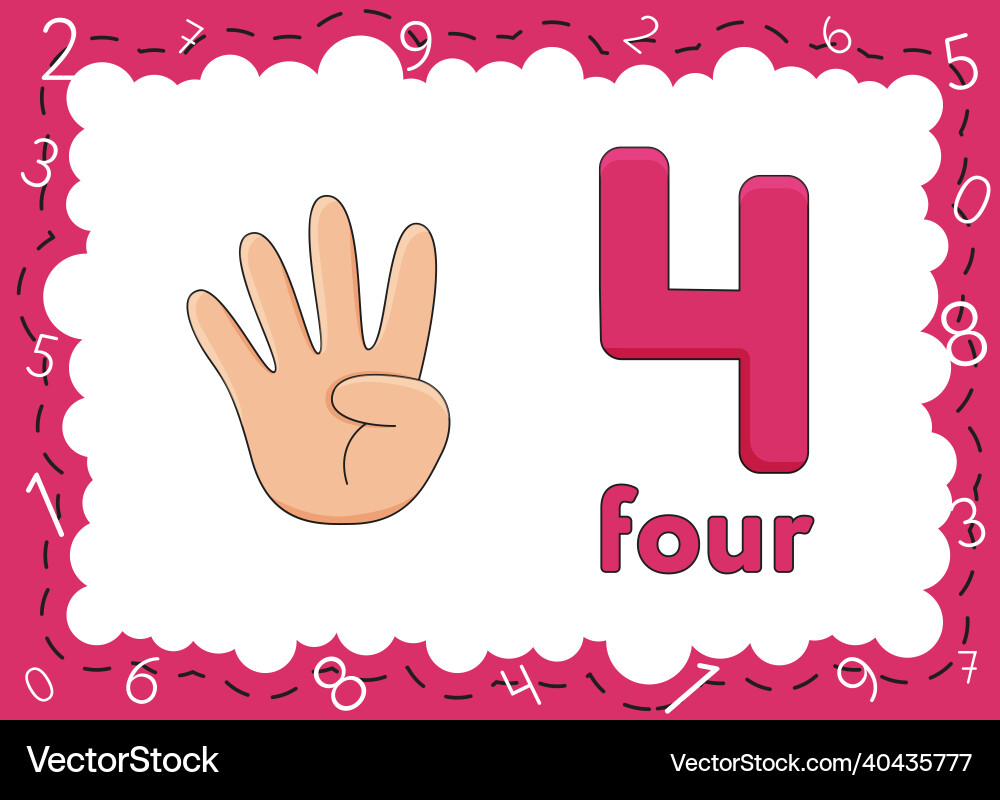Children educational cards with numbers Royalty Free Vector