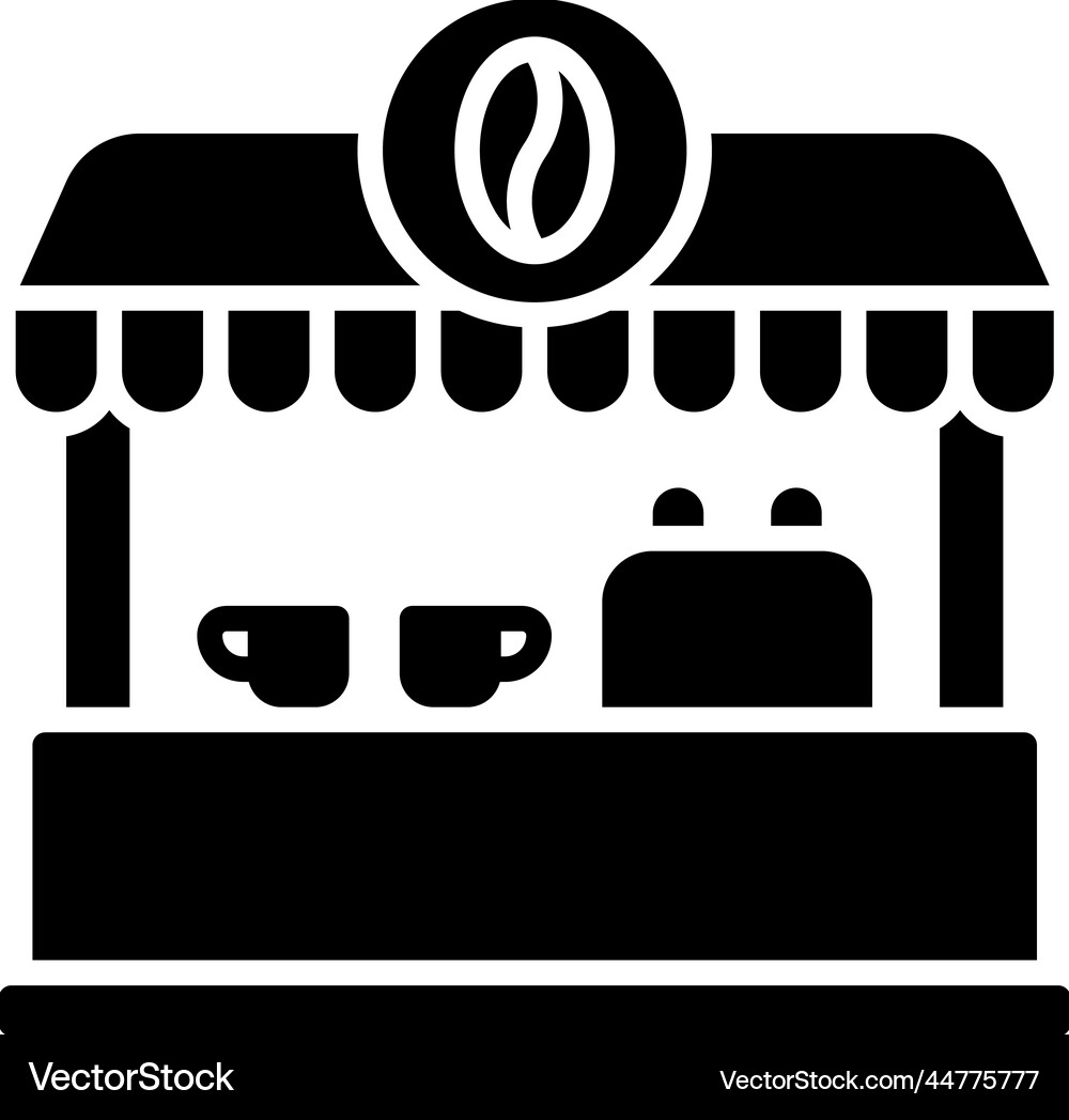 Coffee kiosk icon shop related Royalty Free Vector Image