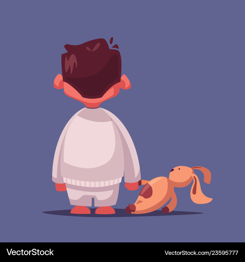 Fear nightmare for a child cartoon Royalty Free Vector Image