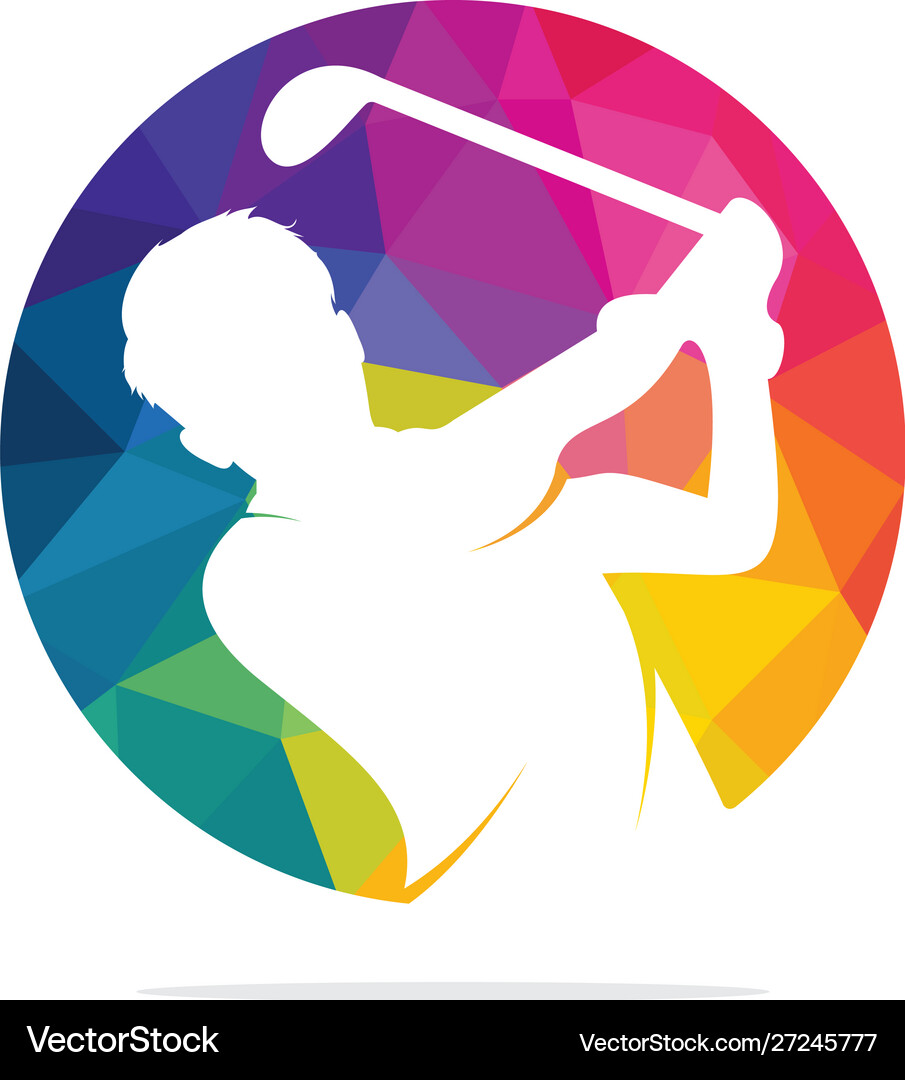 Golf club logo design Royalty Free Vector Image