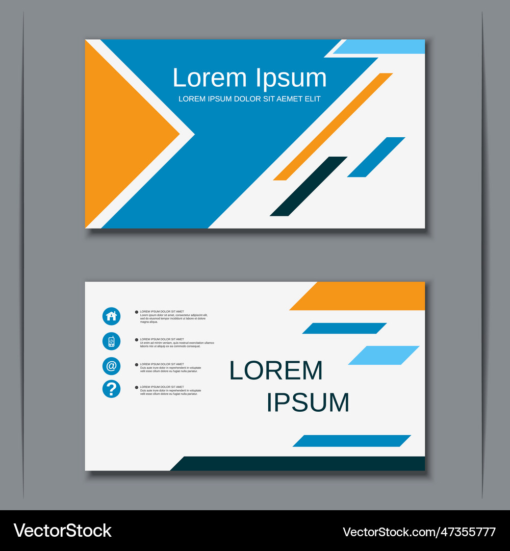Modern business visiting card design template Vector Image