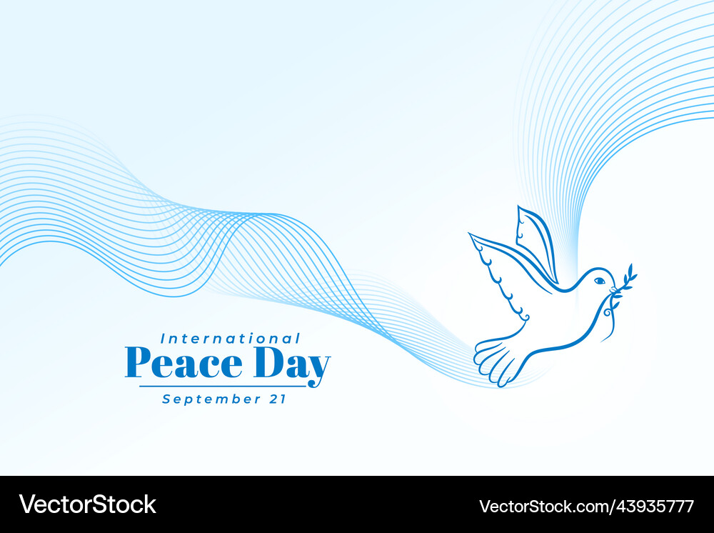 Modern style international peace day background Vector Image