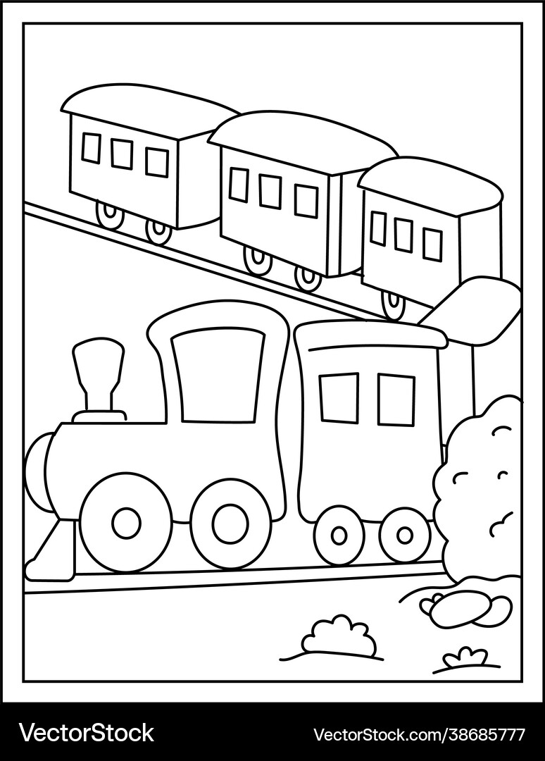 Railway drawing Royalty Free Vector Image - VectorStock