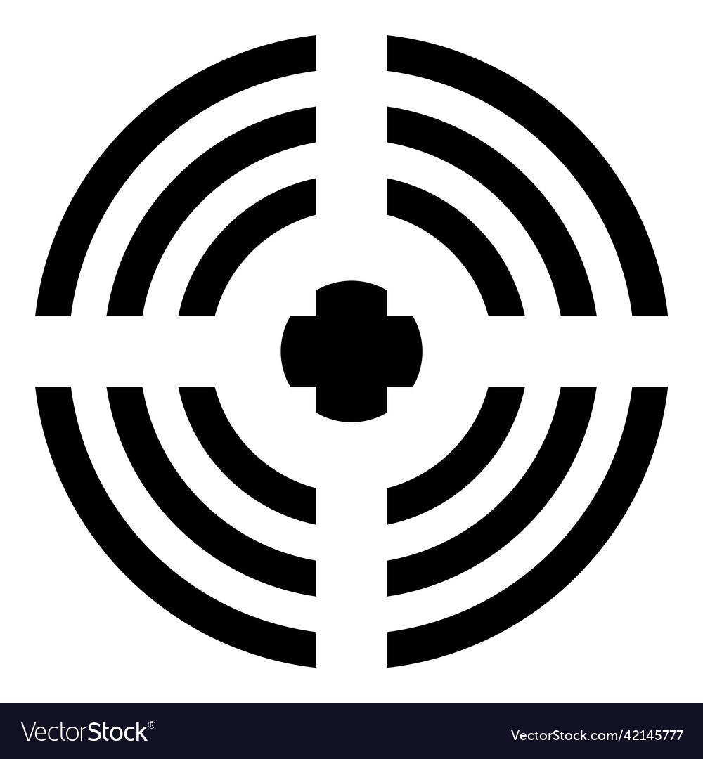 Reticle scope optical sight flat icon isolated Vector Image Reticle scope optical sight flat icon isolated Vector Image