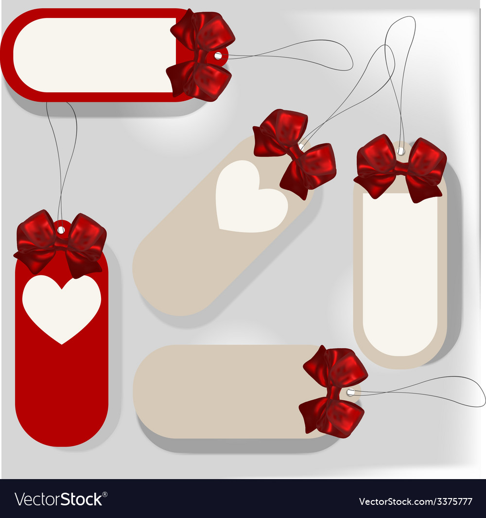 Set Beautiful Stickers Royalty Free Vector Image