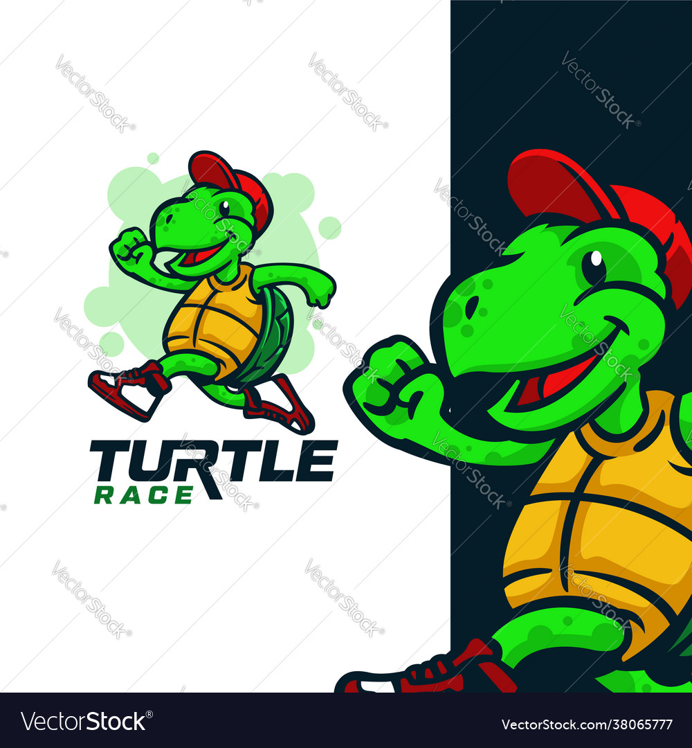 Turtle race Royalty Free Vector Image - VectorStock