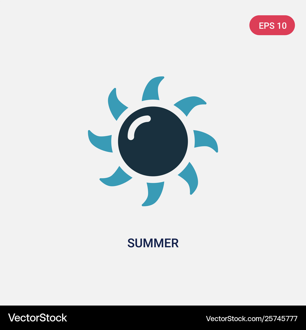 Two color summer icon from meteorology concept Vector Image