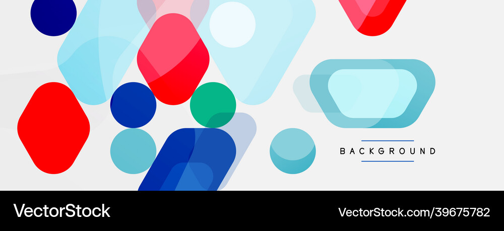 Abstract round geometric shapes and circles Vector Image