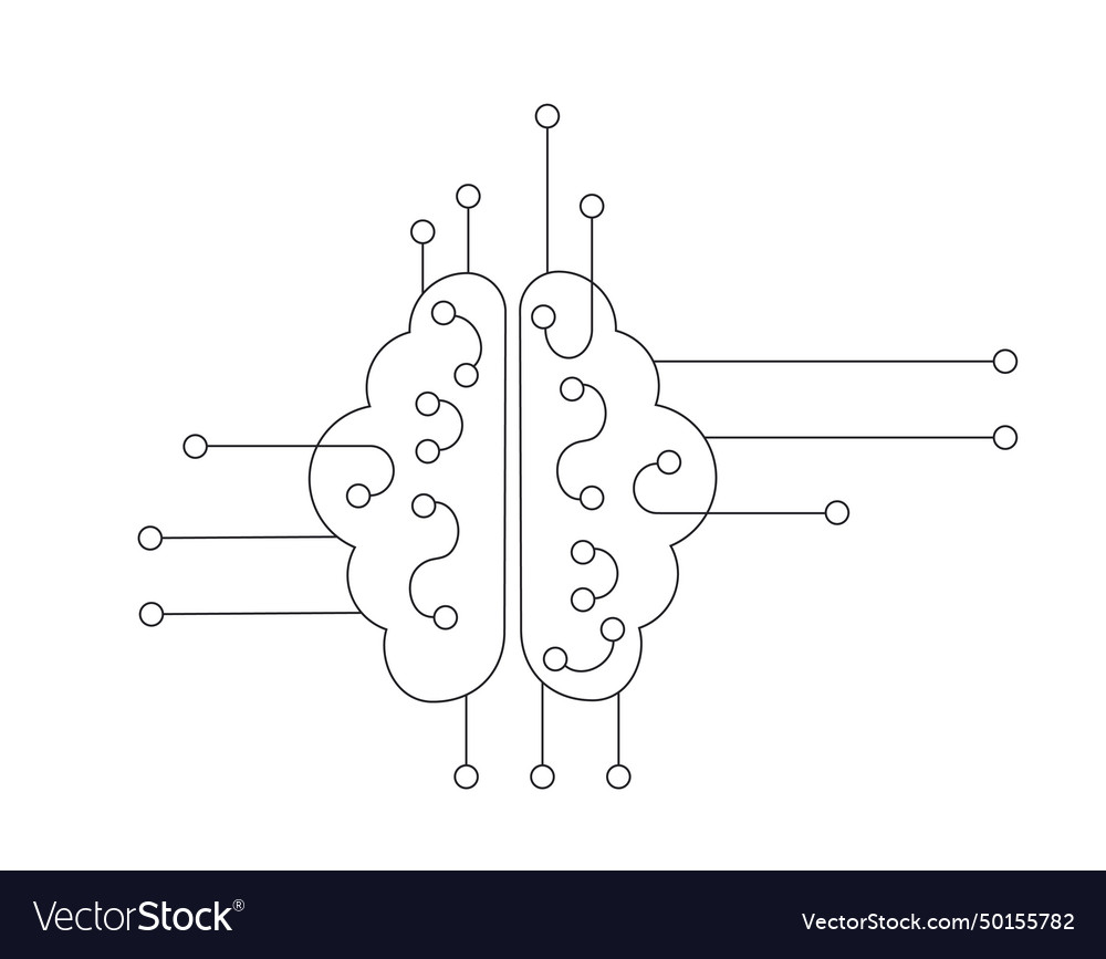 Artificial intelligence icon ai sign Royalty Free Vector