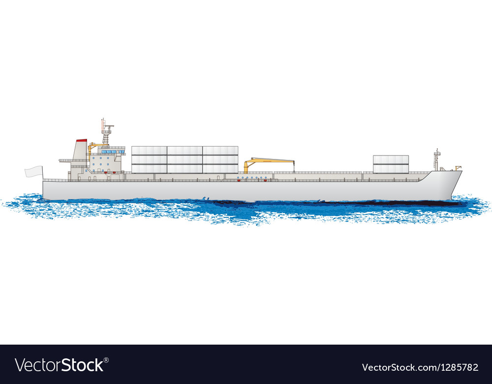 Cargo ship Royalty Free Vector Image - VectorStock