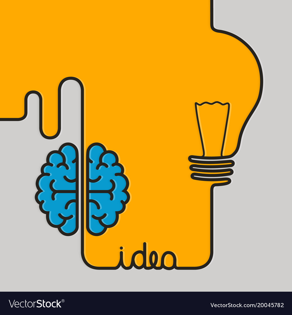 Creative brainstorm concept business idea Vector Image Creative brainstorm concept business idea Vector Image