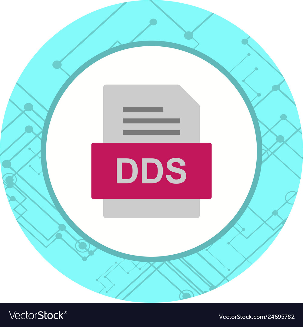 Dds file document icon Royalty Free Vector Image
