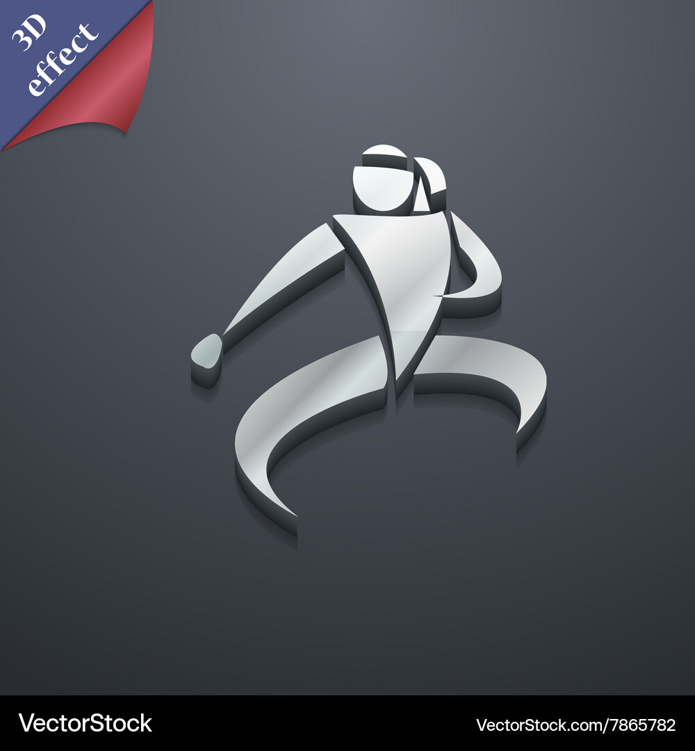 Karate kick icon symbol 3d style trendy modern Vector Image