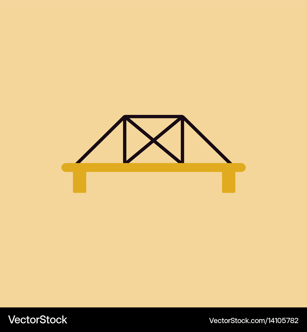 Metal cable suspension bridge modern bridge Vector Image