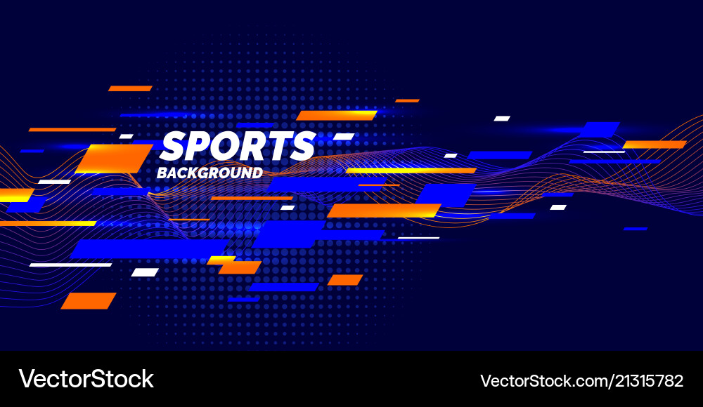 Modern colored poster for sports Royalty Free Vector Image