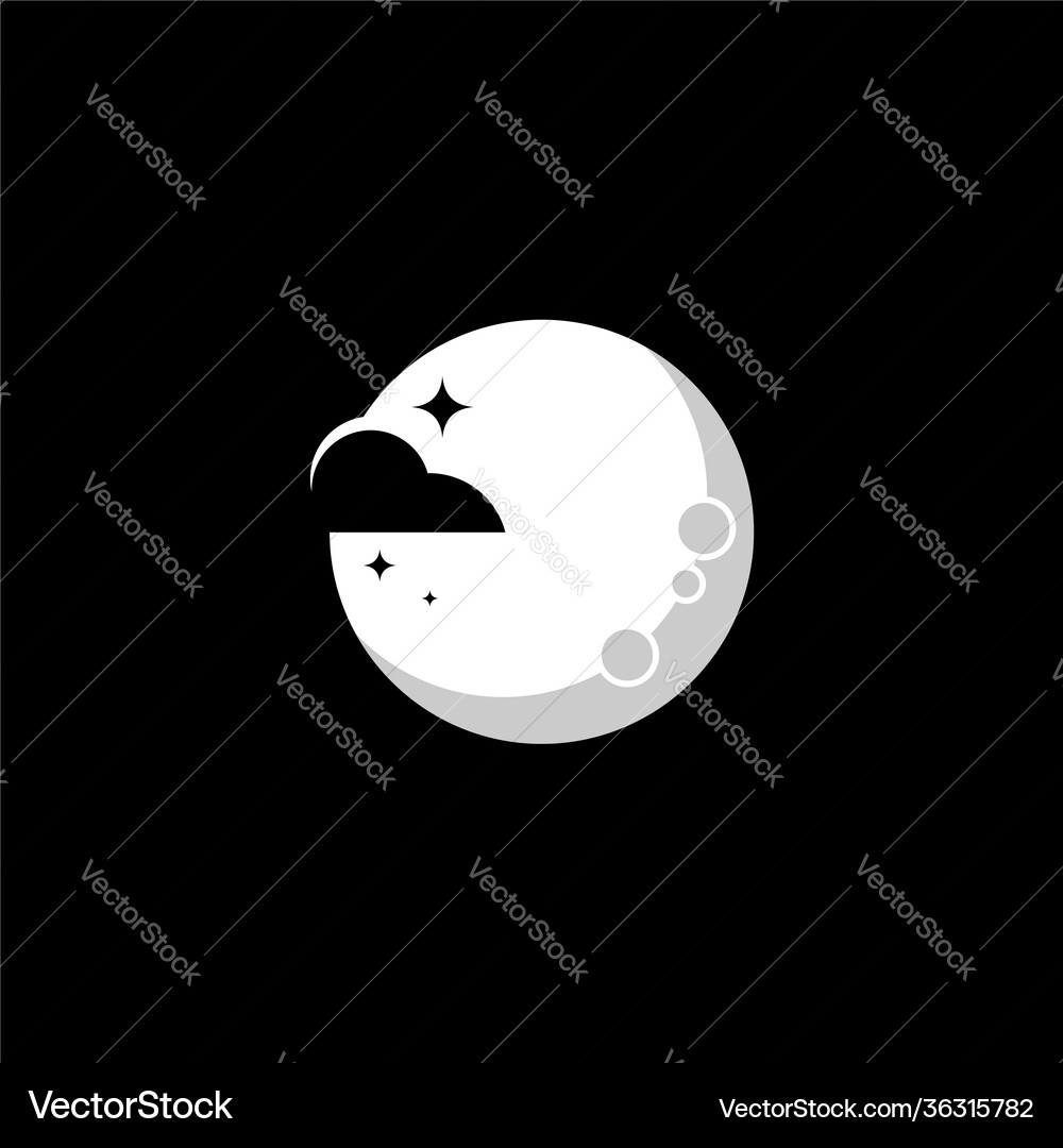 Moon logo designs concept night dreams Royalty Free Vector