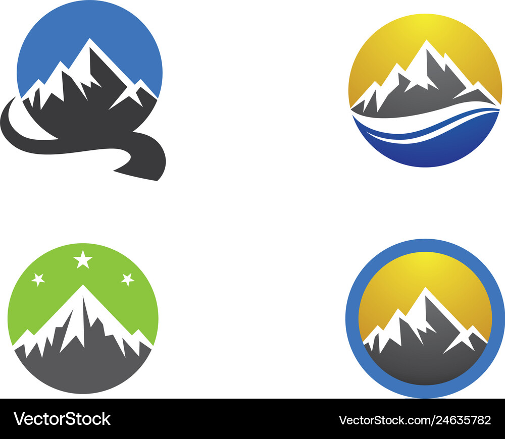 Mountain symbol Royalty Free Vector Image - VectorStock