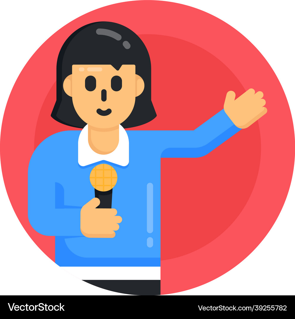 News reporter Royalty Free Vector Image - VectorStock