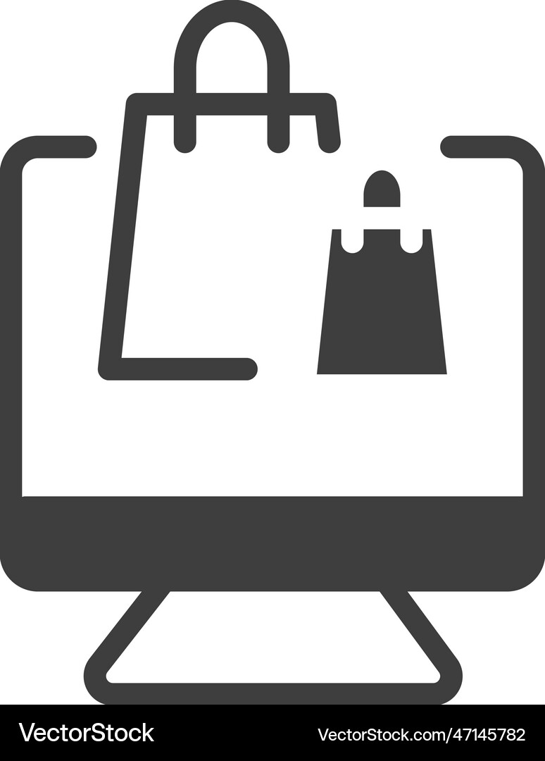 Online store icon filled store icon from Vector Image