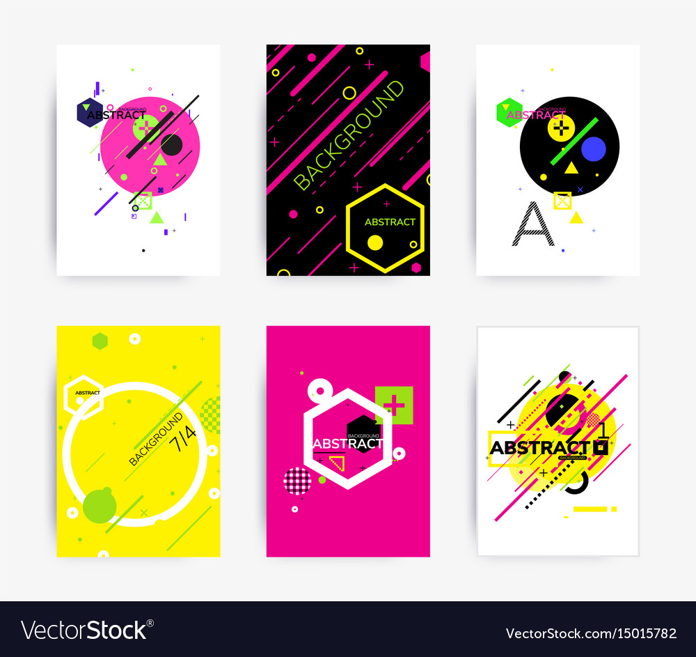 Poster set template Royalty Free Vector Image - VectorStock