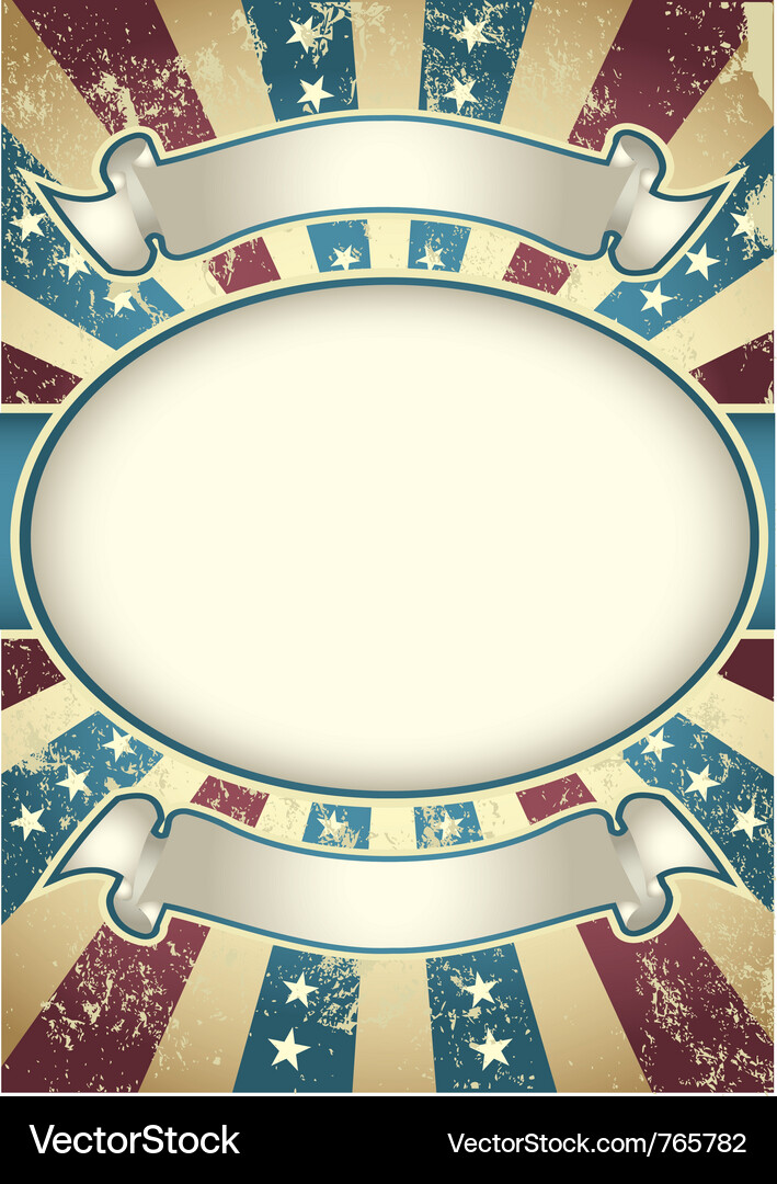 Retro American Vintage Poster Royalty Free Vector Image